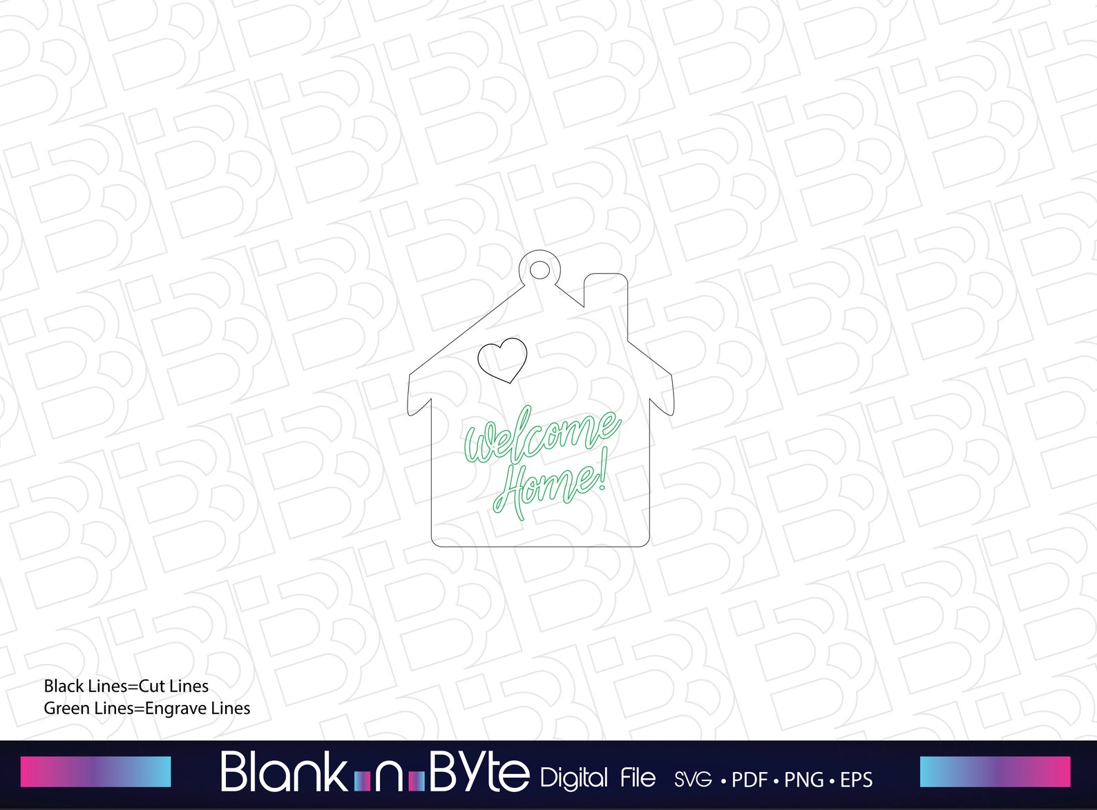 Cute Welcome Home House Realtor Keychain Closing Gift - SVG - EPS ...