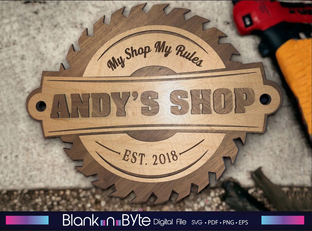 Dad's Shop/customizable Sign - Workshop Customizable SVG - EPS - PDF ...
