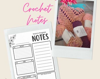 Crochet Work Sheet - Etsy UK