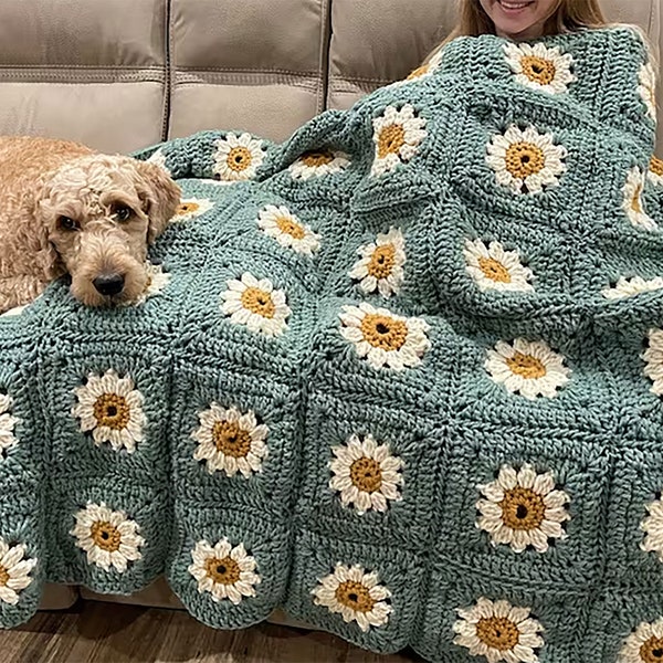 Daisy Blanket - Etsy