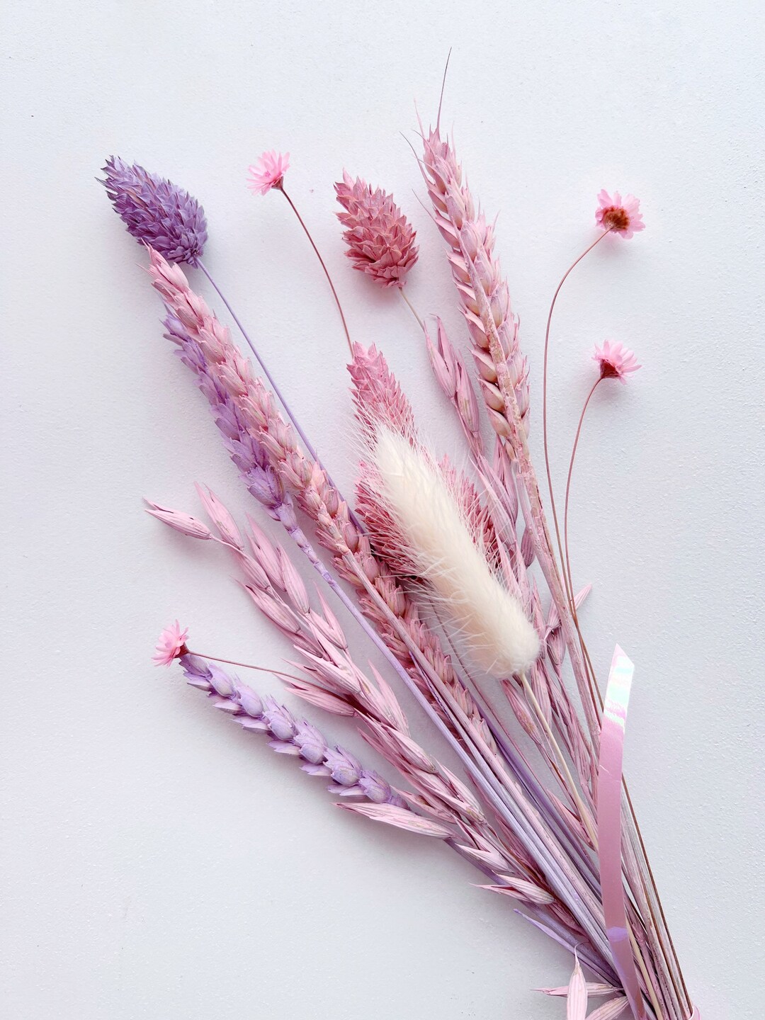 Small Pink and Lilac Dried Flowers Bunch - Etsy