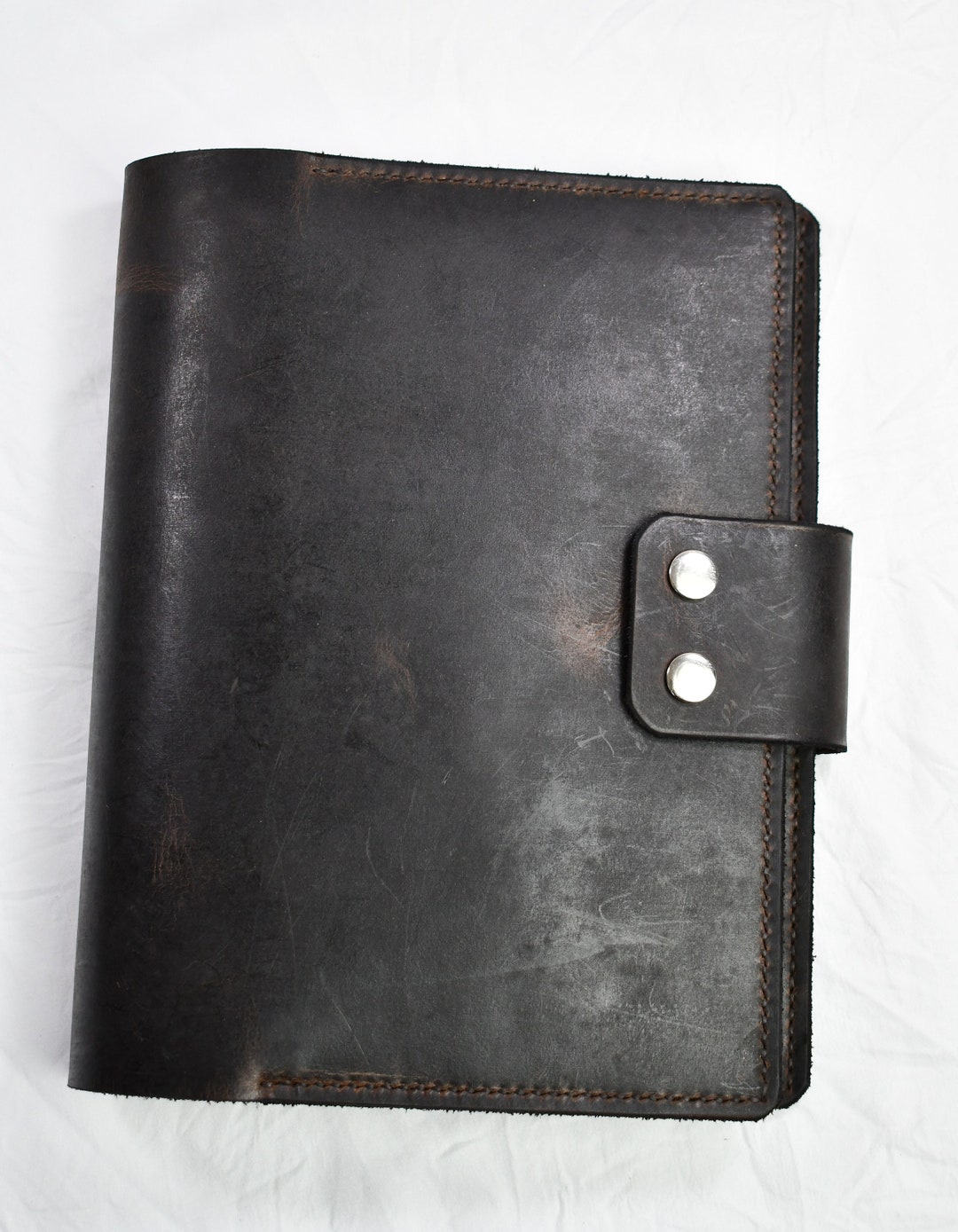 A5 Handmade Leather Notebook Cover - Etsy