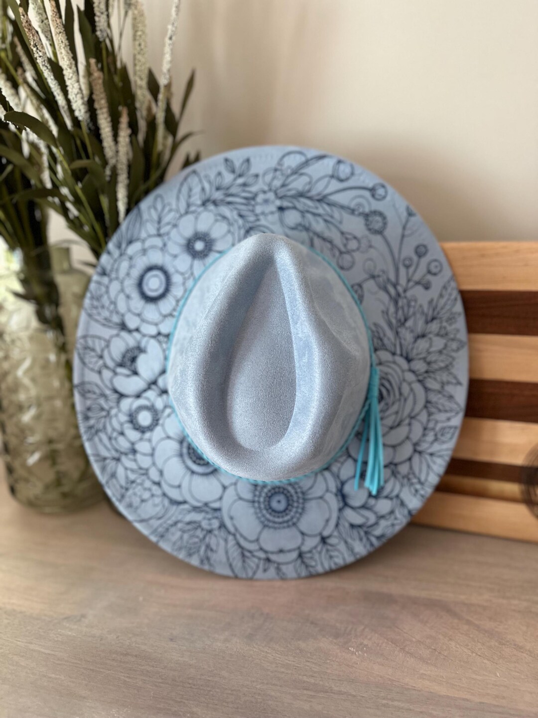 Laser Engraved Wide Brim Hat – Western Boho Style | Custom Hat With ...