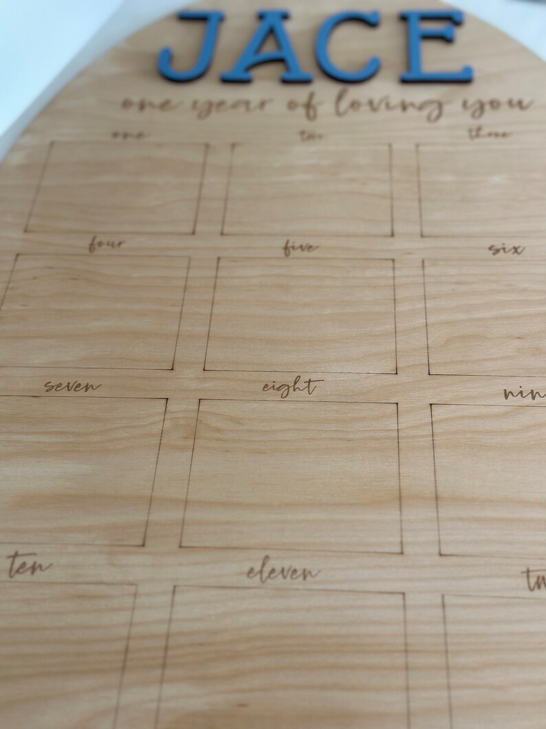 Baby Photo Board I First Birthday Board I Milestone Board I 12 Month ...