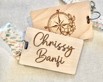 Wooden Cassette Tape Name Tag // Engraved Cassette Tape Name Tag ...