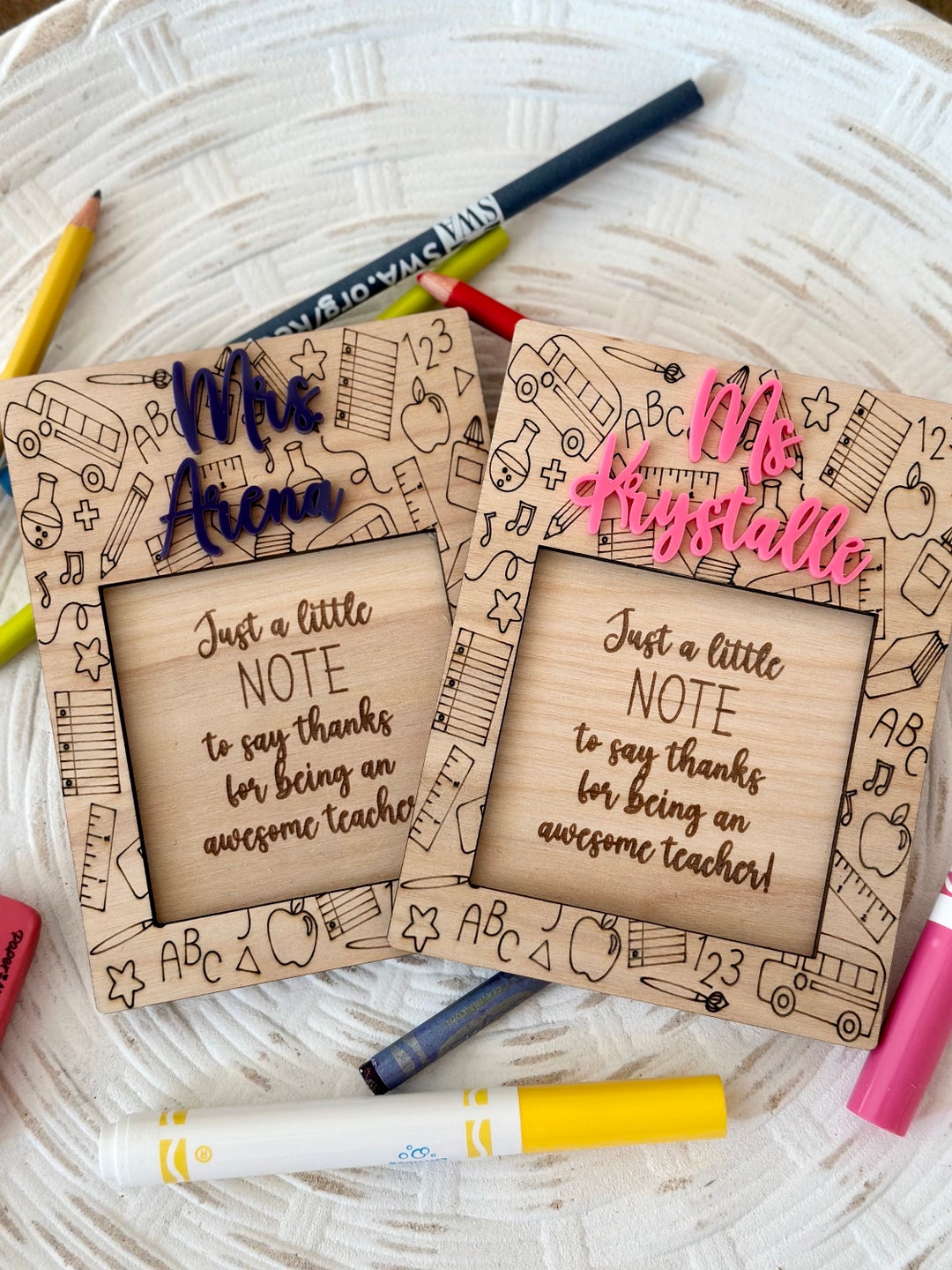 Teacher Post It Holder | Back to School | Personalized Gift | Teacher ...