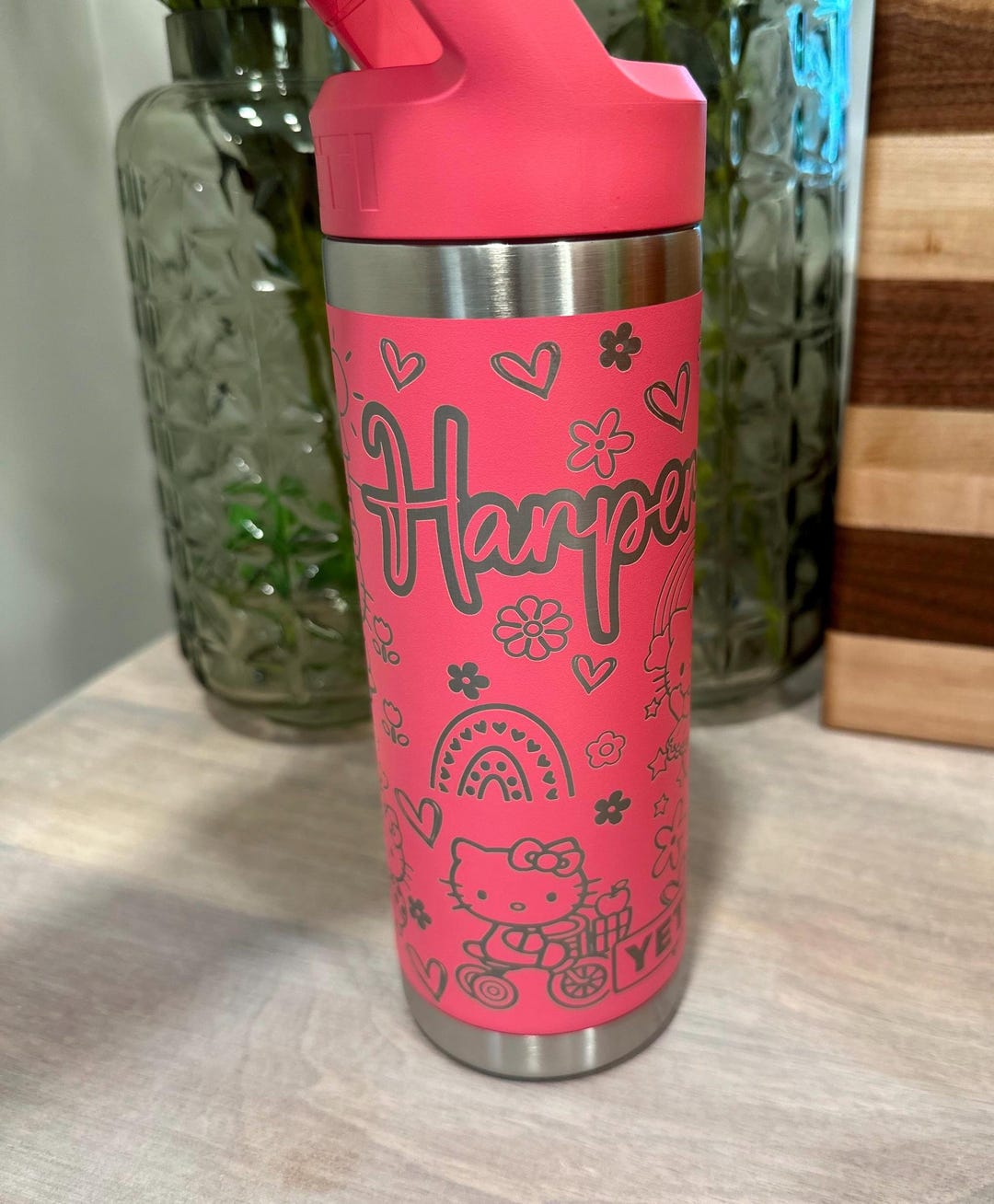 Custom Kids Hello Kitty Tumbler I Kids Yeti I Kids Water Bottle I 18oz ...