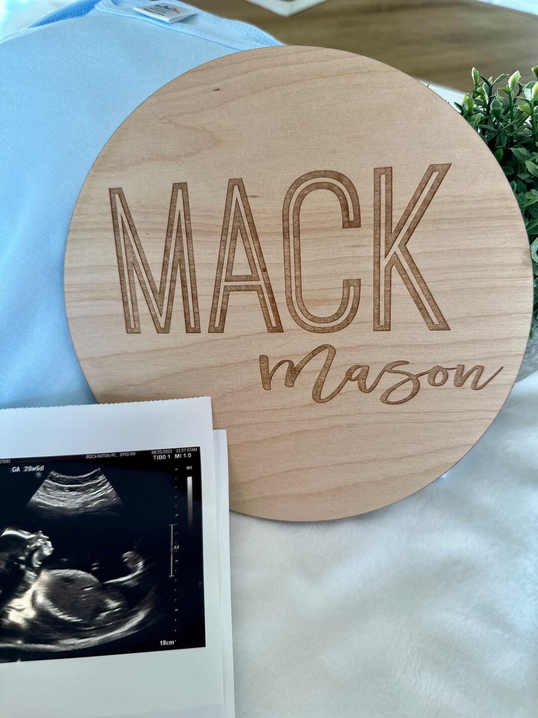 Name Round | Baby Name Sign for Hospital | Mini Baby Sign ...