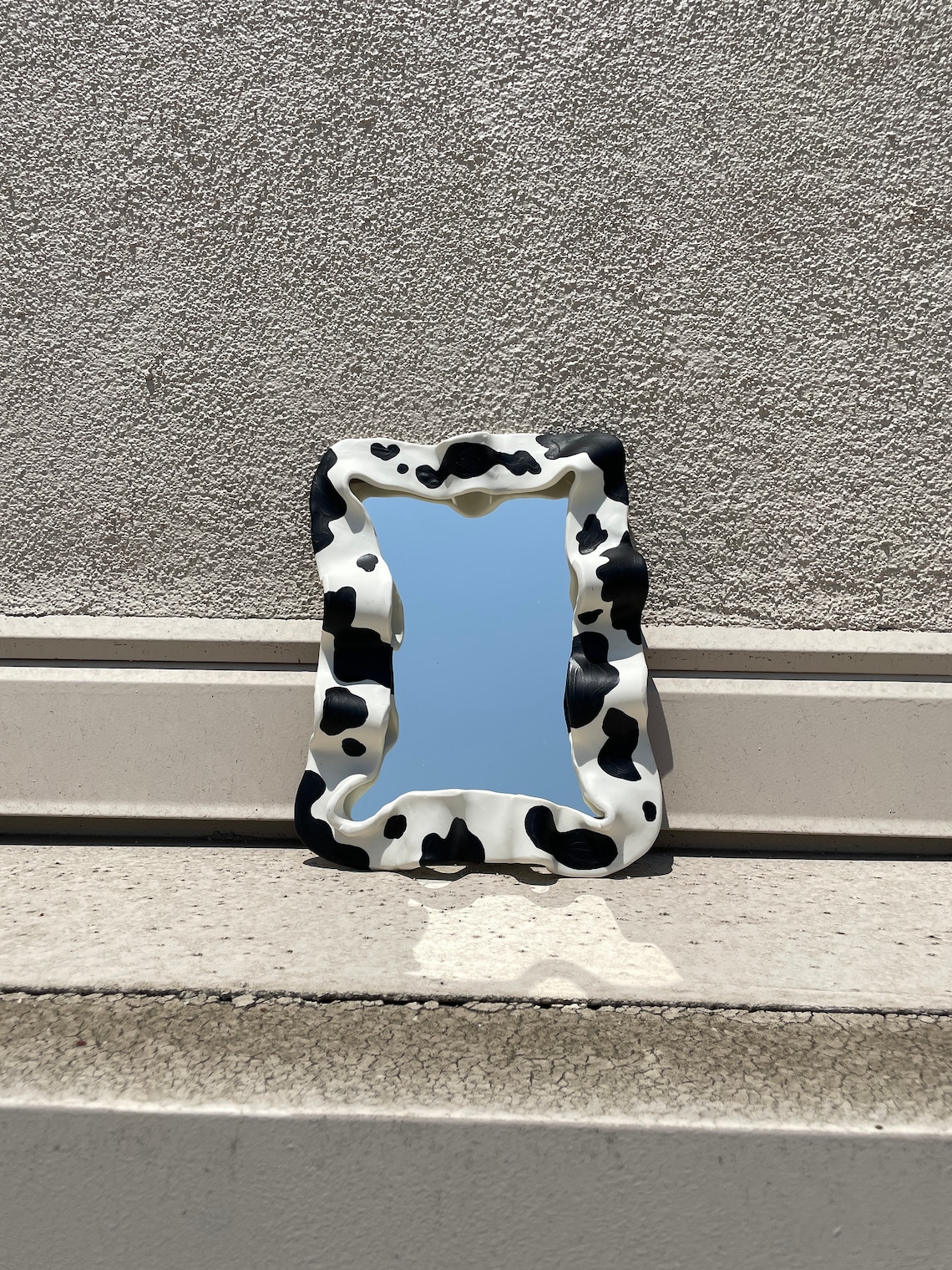 Cow Print Mirror Wavy Wall Mirror Retro Mirror Clay Mirror | Etsy Cow Print Mirror Wavy Wall Mirror Retro Mirror Clay Mirror | Etsy