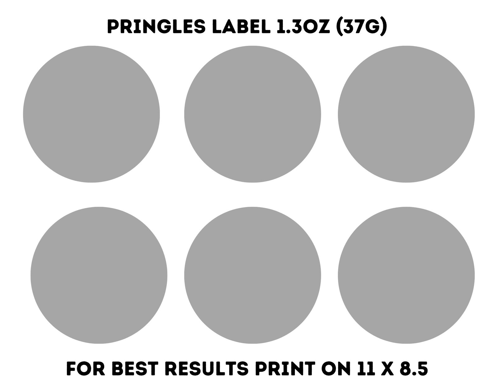 Canva Editable Pringles Label Template - Etsy
