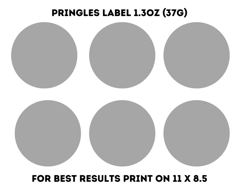 Canva Editable Pringles Label Template - Etsy