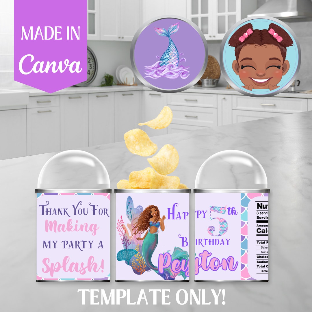 Canva Editable Pringles Label Template - Etsy