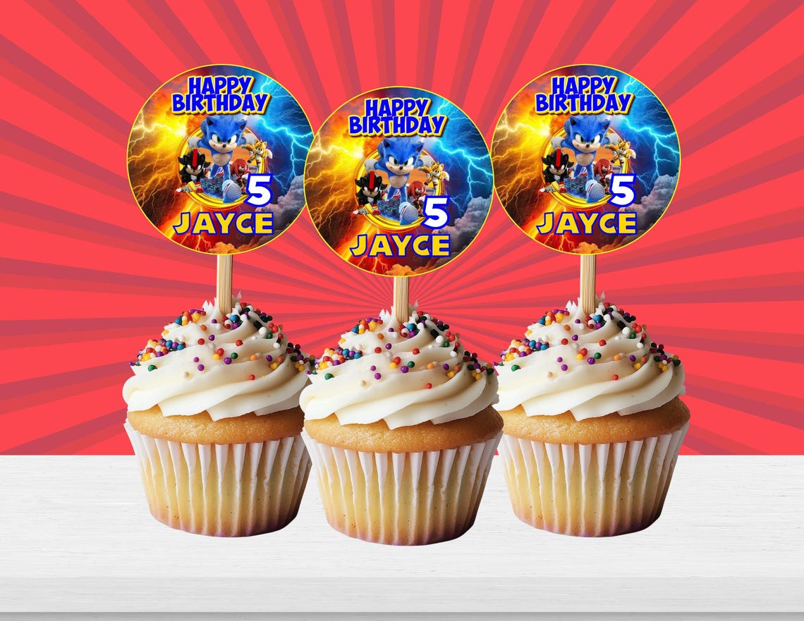 Sonic Party Favor Bundle, Digital Files Only, Birthday Party Favor ...