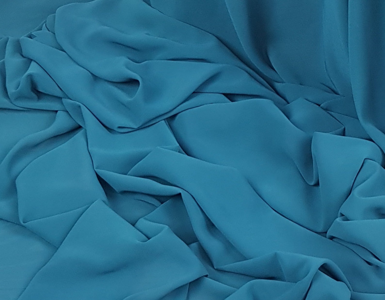 Crepe Georgette Fabric Dark Teal Fashion Fabric Dress - Etsy UK