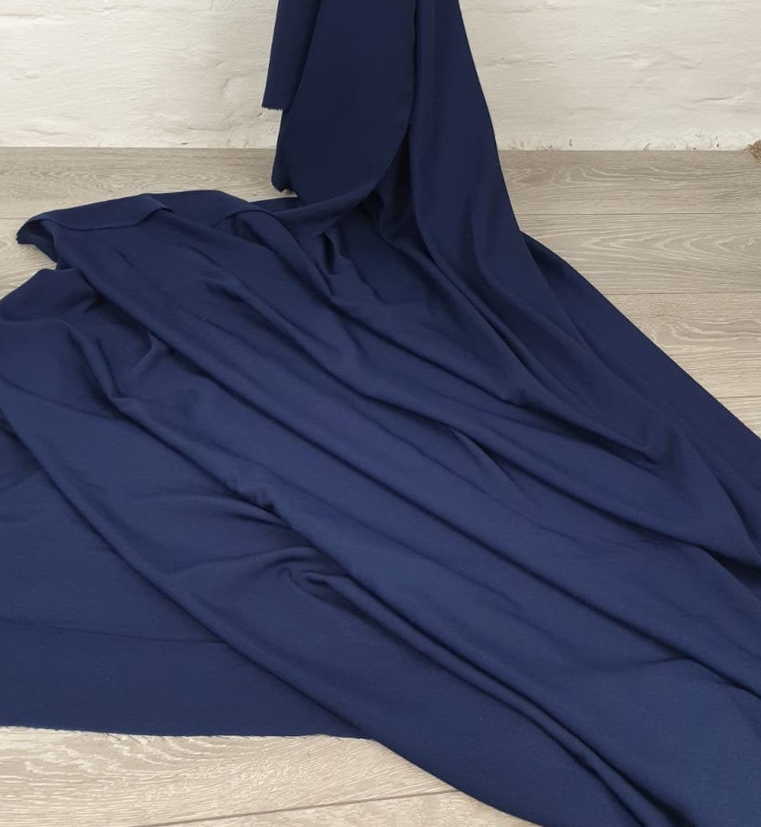 Navy Blue Crepe Fabric, Polyester Crepe Dress Fabric, 44 Inch Wide - Etsy