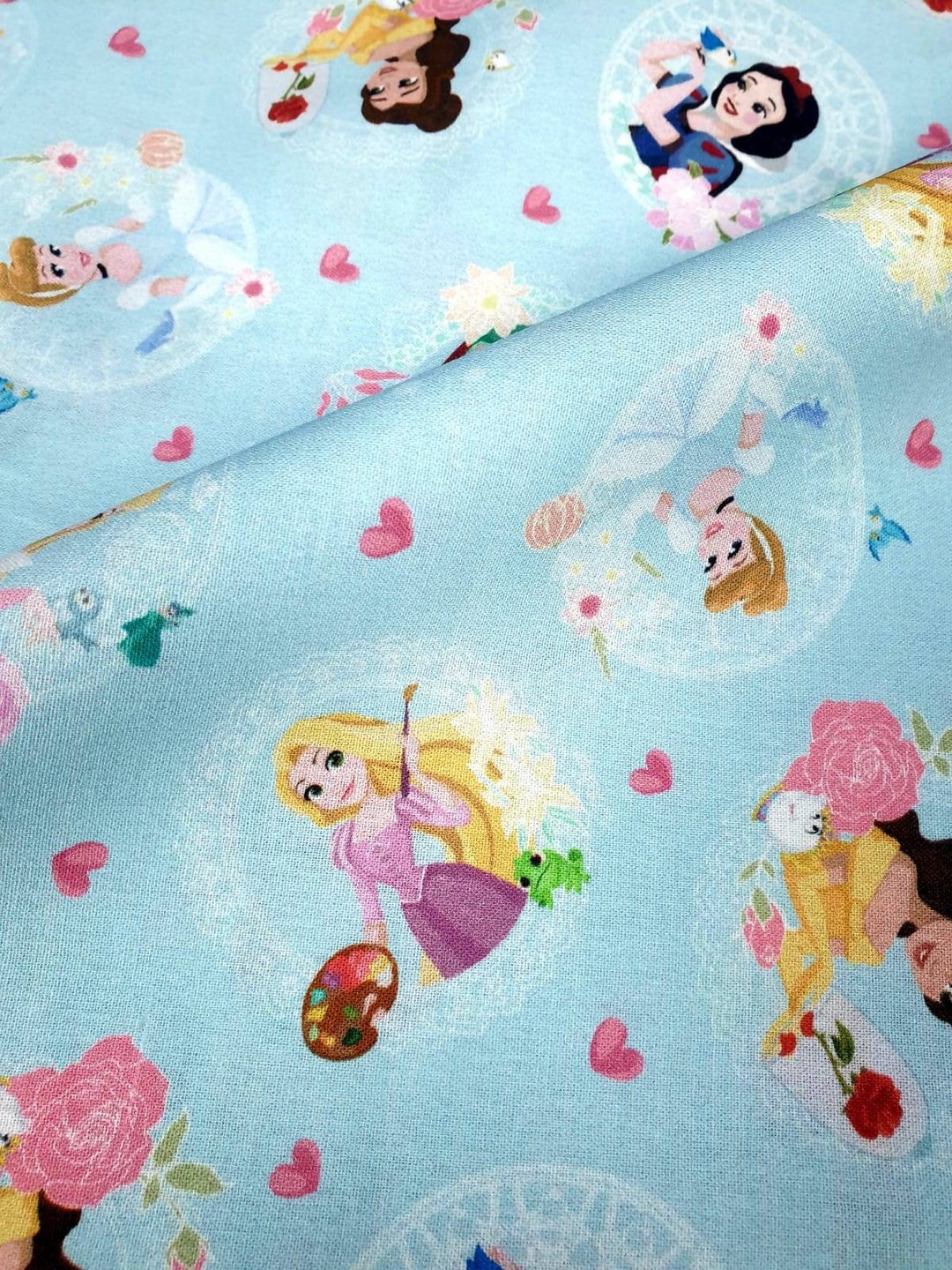 Princess Fabric Blue, 100% Cotton Fabric, Dress Fabric, Craft Fabric ...