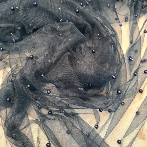 Black Pearl Soft Tulle Lace Net Fabric 60 Wide Price 1 Yard | Etsy
