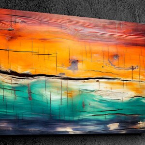 Rich Texture of Aged Wood in Acrylic Glass Abstract Art, Ready to Hang ...