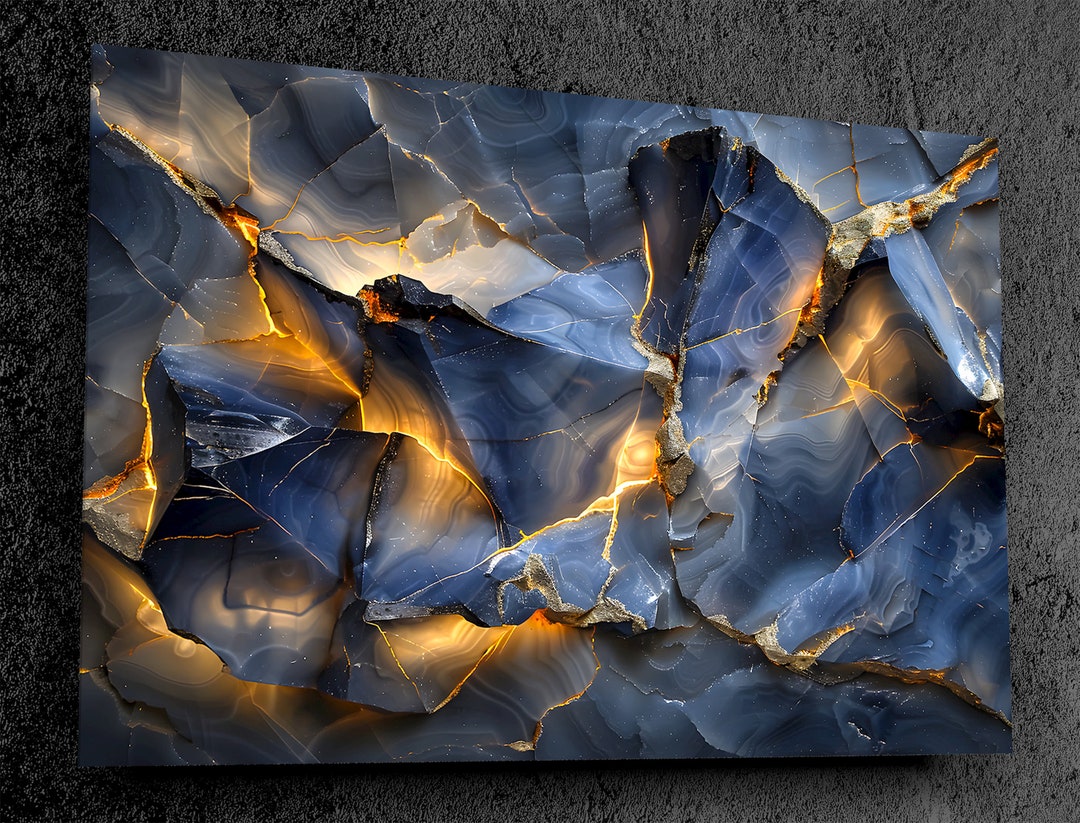 Deluxe Acrylic Glass Wall Art: 'lustrous Veins Mural' the Quintessence ...