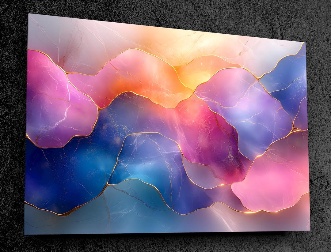 Pastel Abstract Wall Art in Premium Acrylic Glass | Handcrafted ...