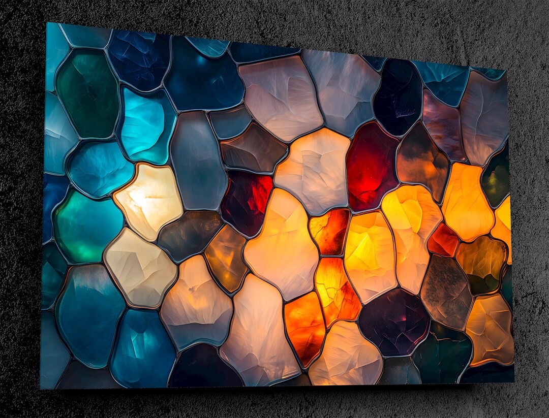 Crystalline Ember Wall Art: Luxury Acrylglass With Magical Light Play ...
