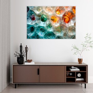 Undiscovered Gem: Acrylic Glass Large Wall Art, 3D Radiant Colors, UV ...