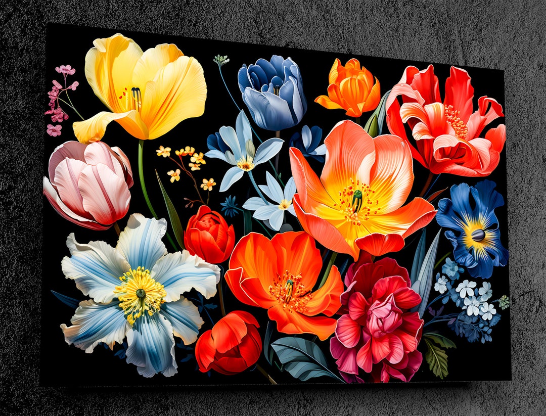 Floral Bestseller V.2: Riot of Colours and Diverse Hues, Acrylic Glass ...