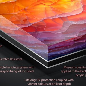 Sun-kissed Serenity Behind Premium Acrylic Glass, Backlit Illusion, UV ...