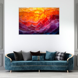 Sun-kissed Serenity Behind Premium Acrylic Glass, Backlit Illusion, UV ...