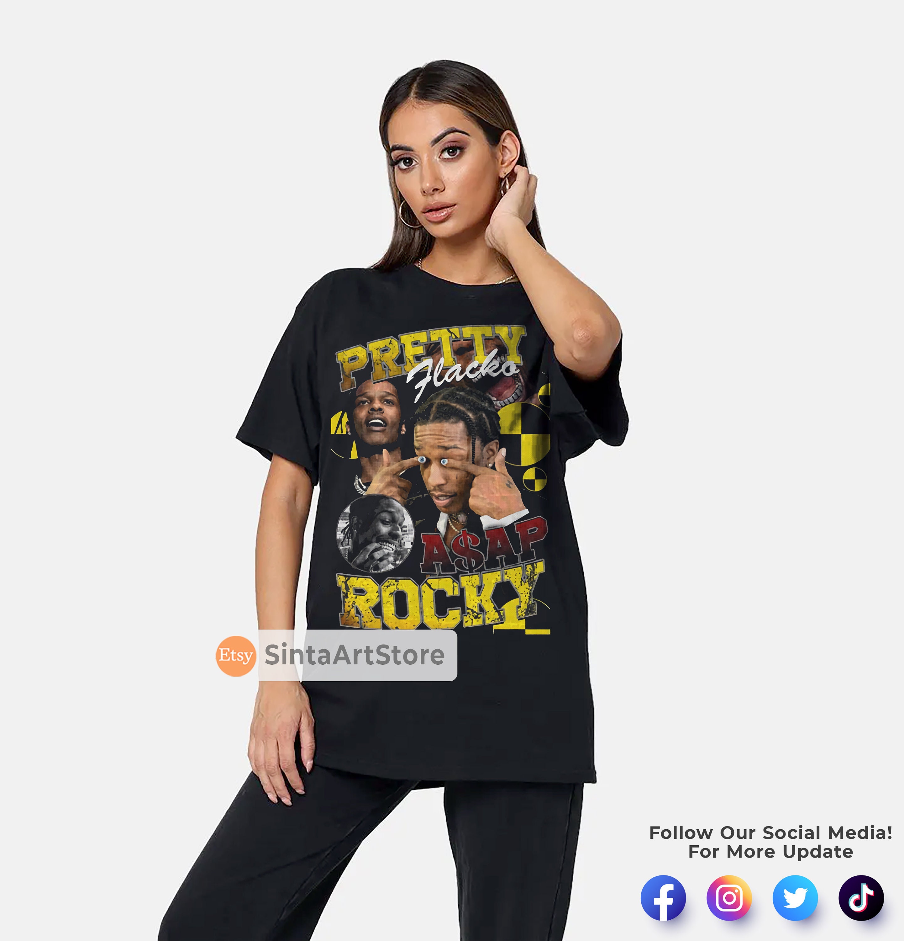 ASAP Rocky Shirt Vintage Tee Rap Hip Hop ASAP Rocky Merch | Etsy