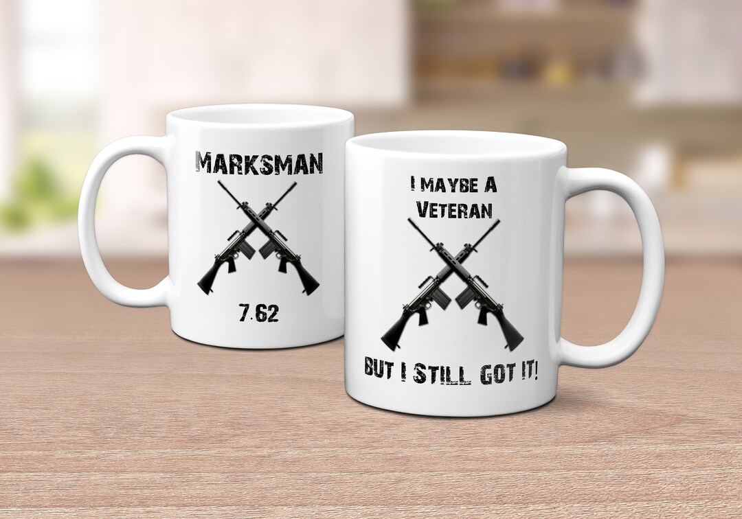 Marksman 7.62 Crossed Rifles SLR, With the Words 'I Maybe a Veteran ...