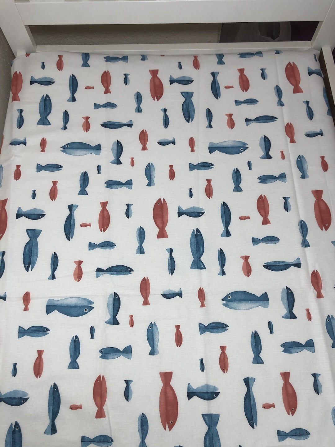 Fish Crib Sheets, Toddler Sheets Set, 100% Cotton Poplin Fabric Bedding ...
