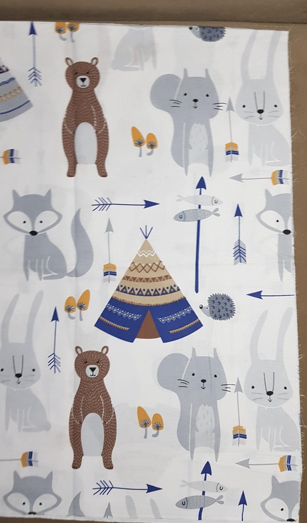 Woodland Bear Fox Crib Sheets, Tepee Fox Sheets, Crib Fitted Sheet ...