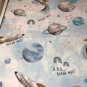 Spaceship Baby Crib Toddler Fitted Sheets Set, Space Crib Sheet,100% ...