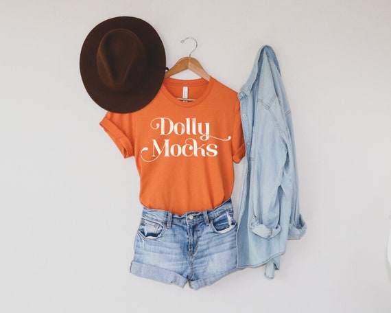 Fall Shirt Mockup Orange Shirt Mockup Halloween Shirt - Etsy
