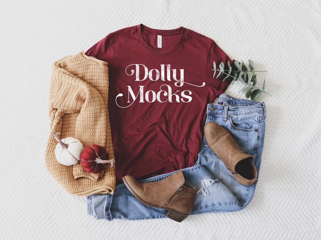 Bella Canvas 3001 Mockup | Bella Canvas Heather Cardinal Mockup | Fall ...