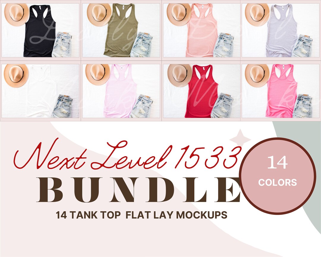 Next Level 1533 Mockup Bundle | Next Level 1533 Mockup | Summer Tank ...