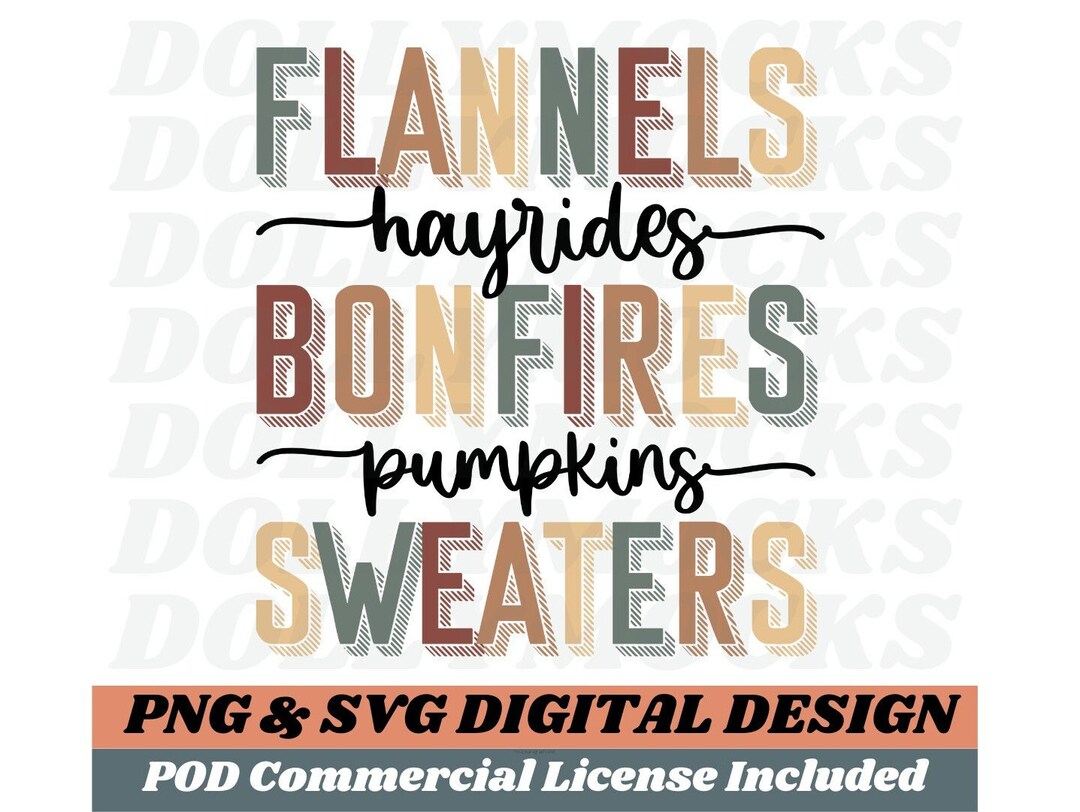 Fall SVG Design | Fall Design PNG | Print on Demand Commercial Use ...
