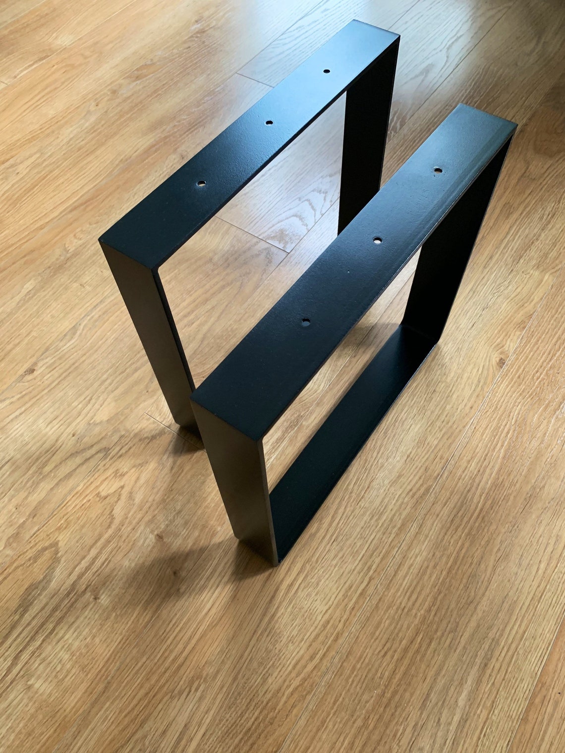 Pieds table en métal noir (lot de 2), pour table basse et meuble Télé ...