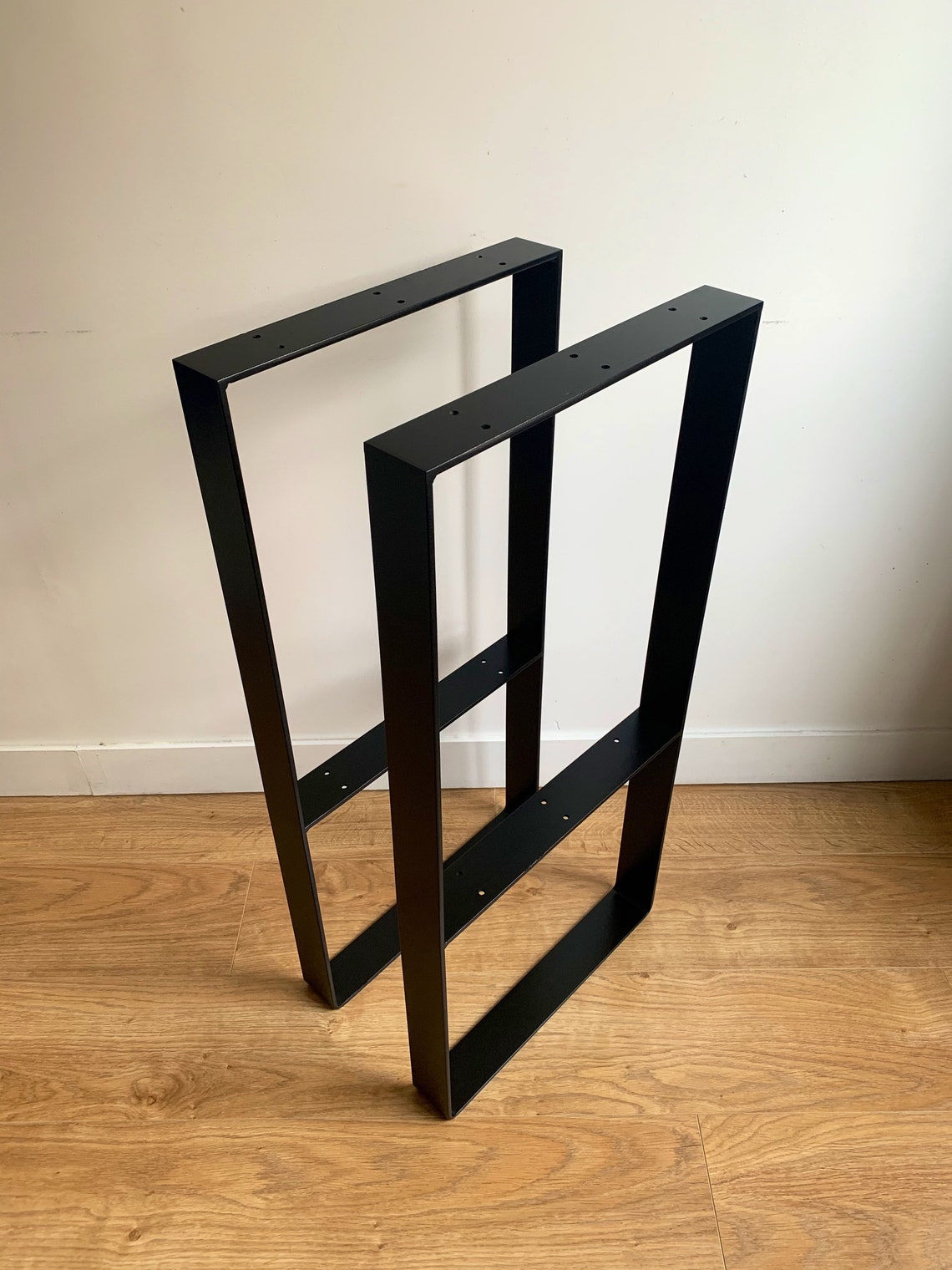 Pieds console double plateau en métal noir ou brut lot de 2 - Etsy France