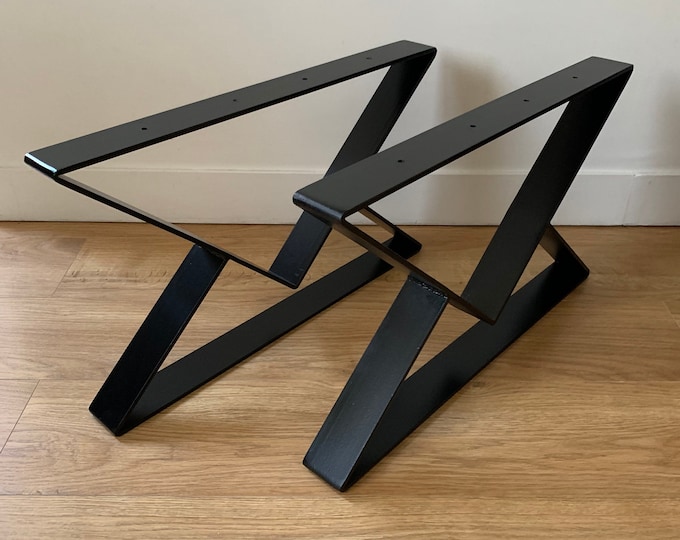 Pieds de table en métal pour table basse lot de 2, design triangle ...