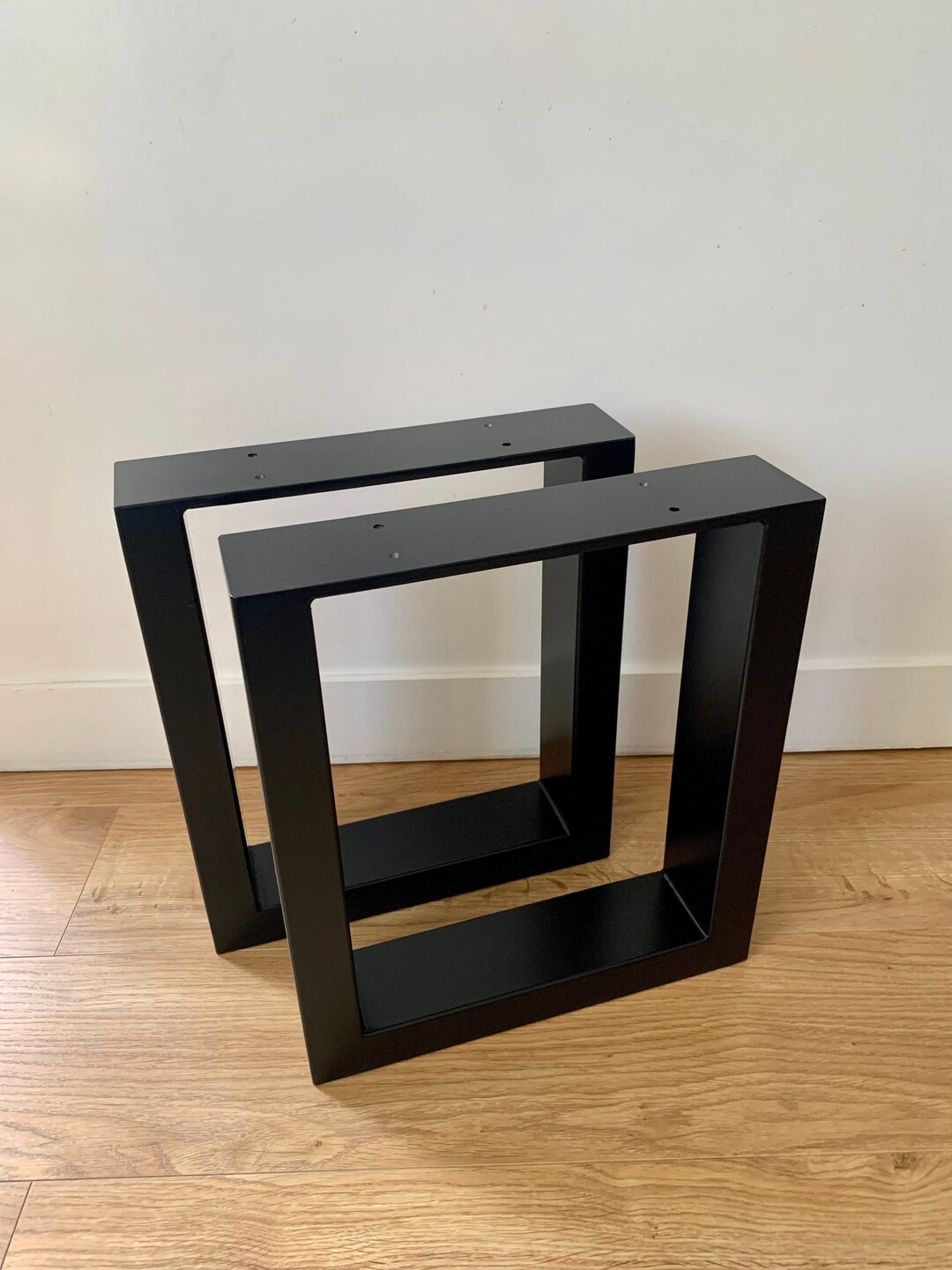 Black or Raw 80x40mm Tubular Metal Legs (set of 2), for Coffee Tables ...
