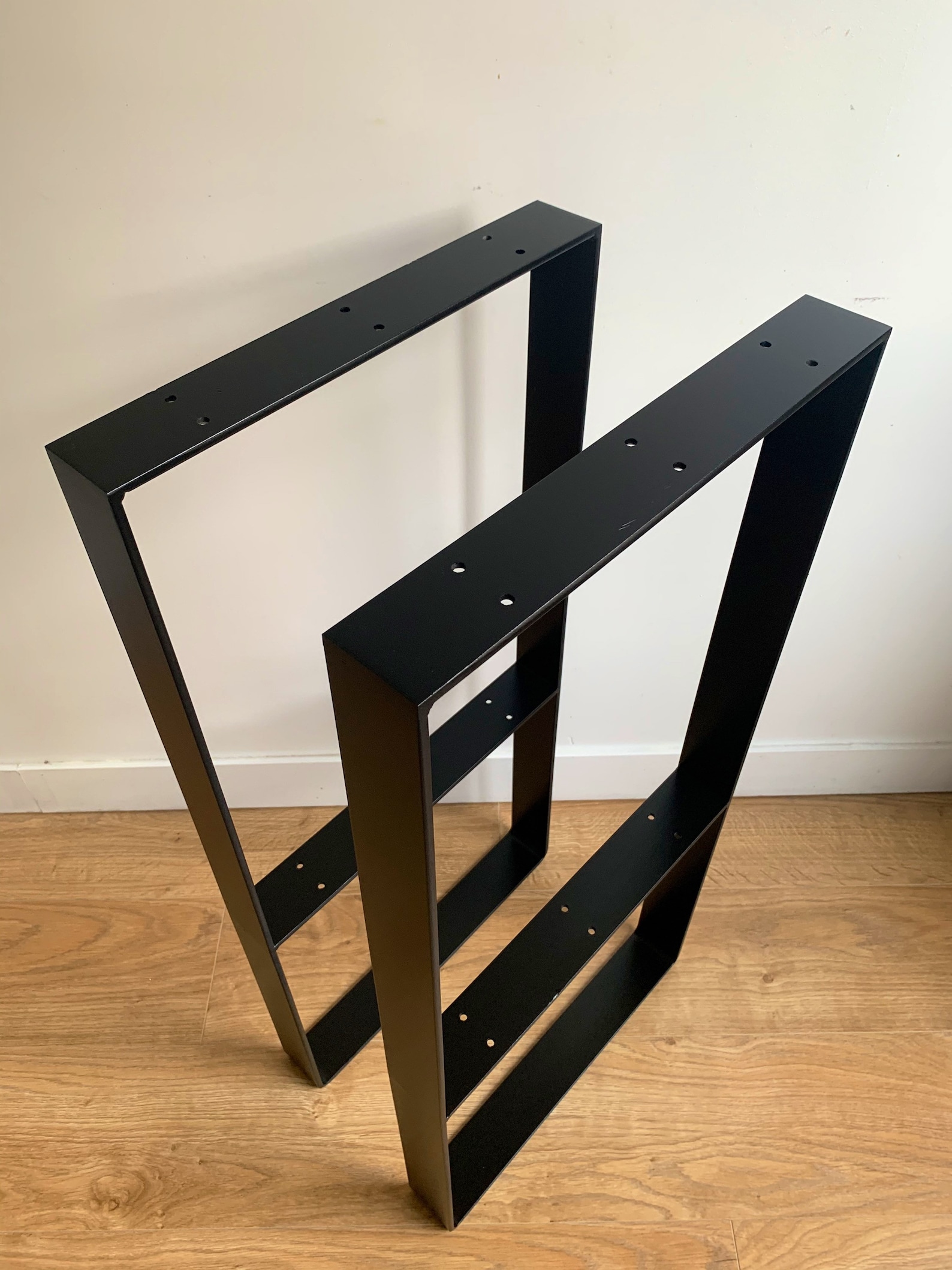 Pieds console double plateau en métal noir ou brut lot de 2 - Etsy France