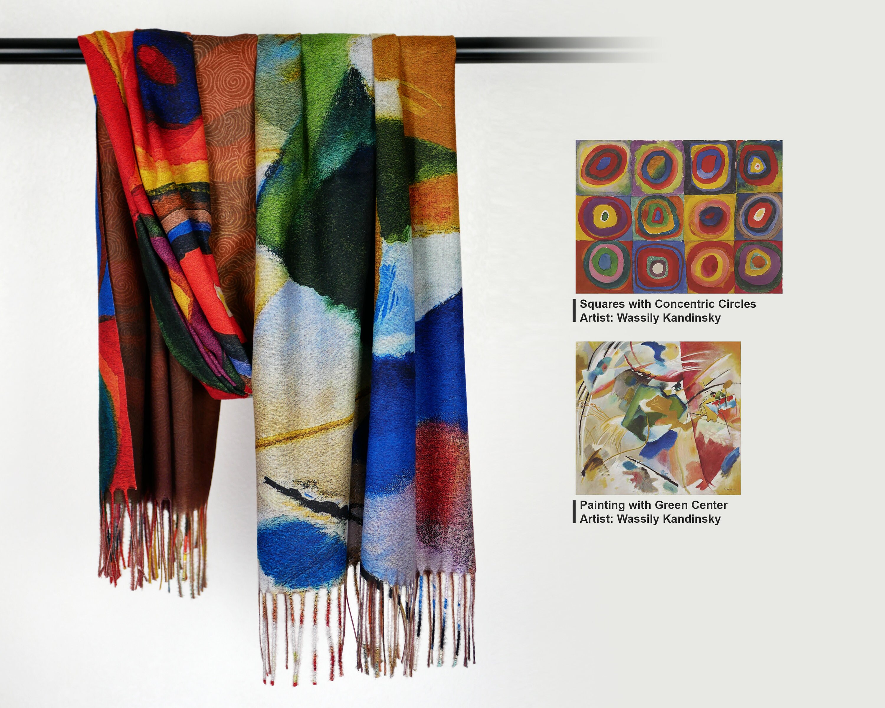 Painting With Green Center by Wassily Kandinsky Cashmere Wool Feel ...