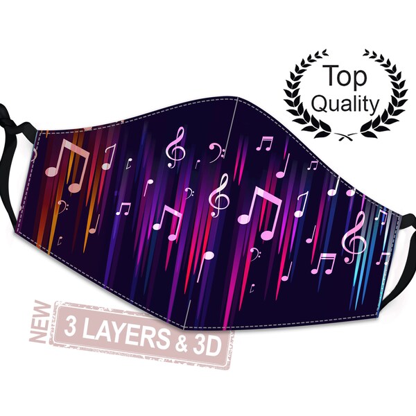 Music Face Mask - Etsy