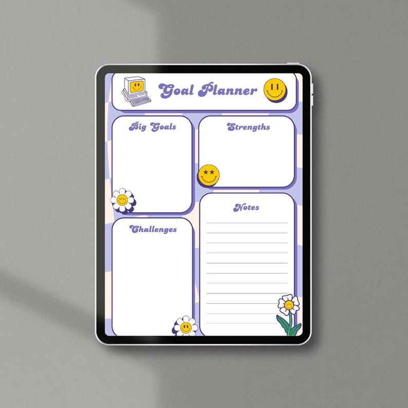 Goal Planner Printable PDF, Student Goal Planner Template, Academic ...