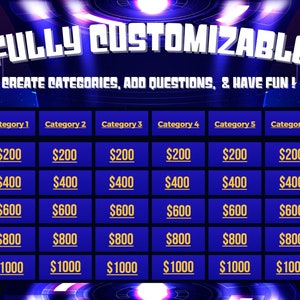Customizable Jeopardy Powerpoint Template | Host Your Own Game Show ...