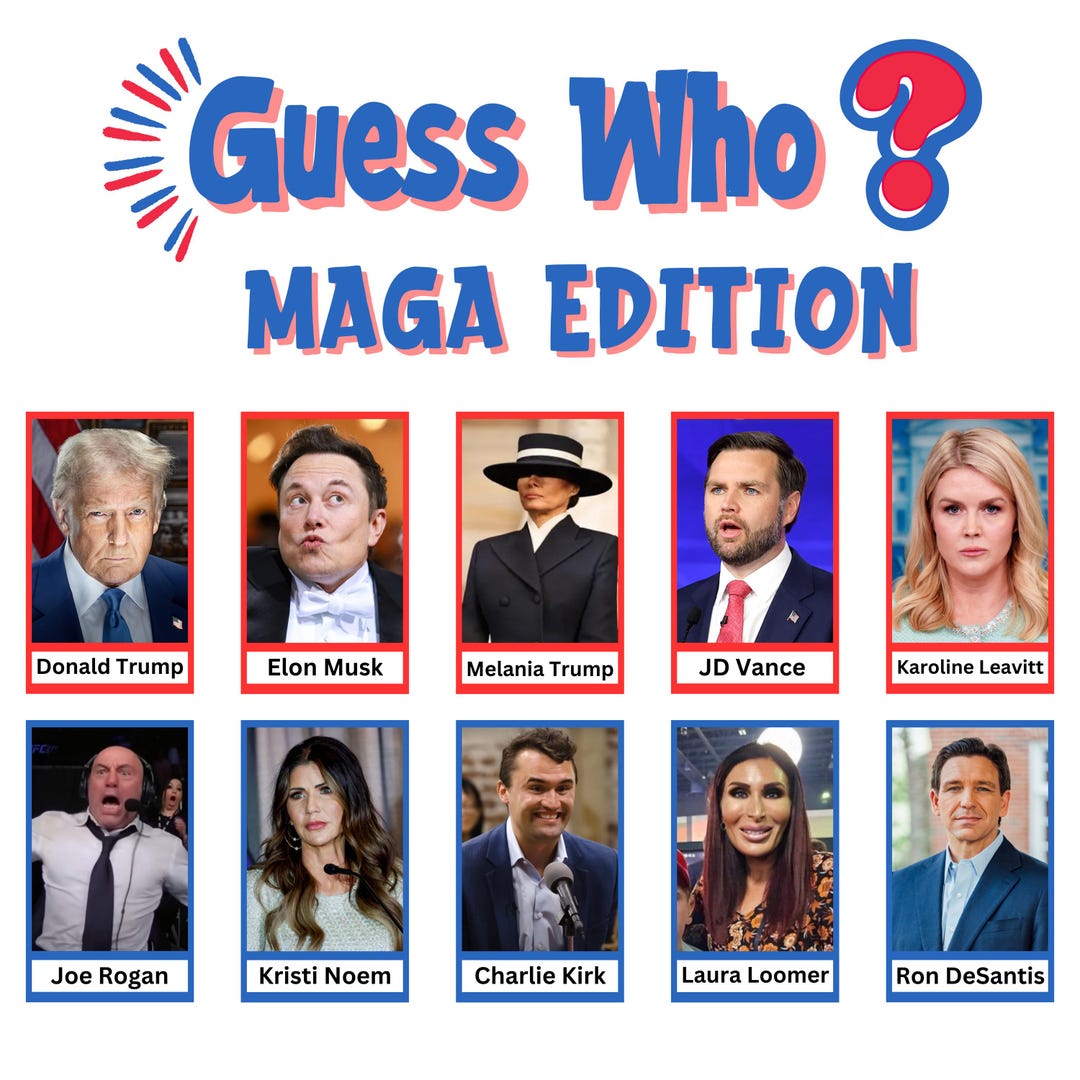 Guess Who Maga Template | Printable Guess Who Game | Customizable | DIY ...