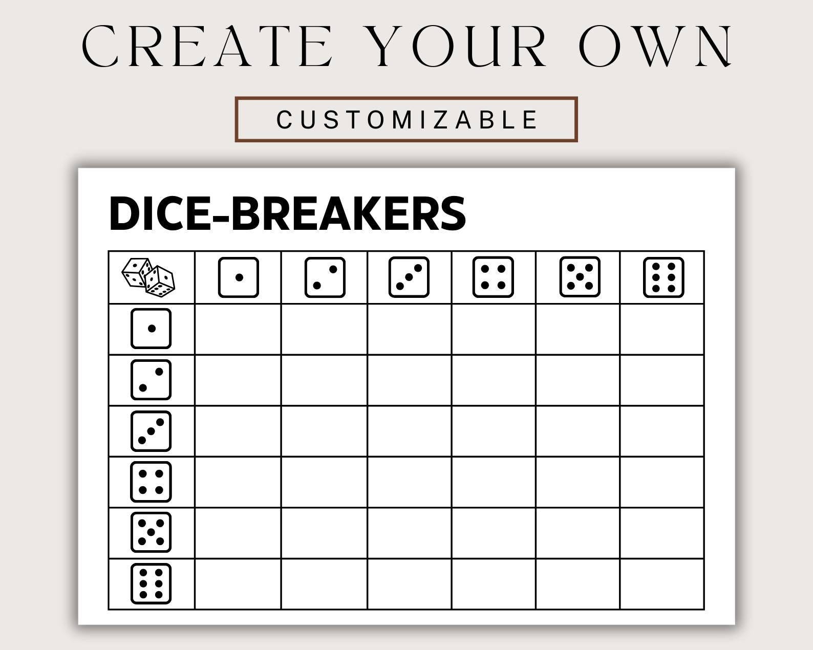 Dicebreakers: the Ultimate Icebreaker Game | Icebreaker Game | Printable Icebreaker | Office ...