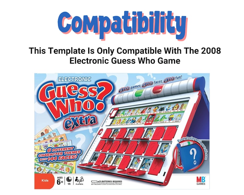 Custom Guess Who Template | Electronic 2008 Guess Who Game | Printable ...